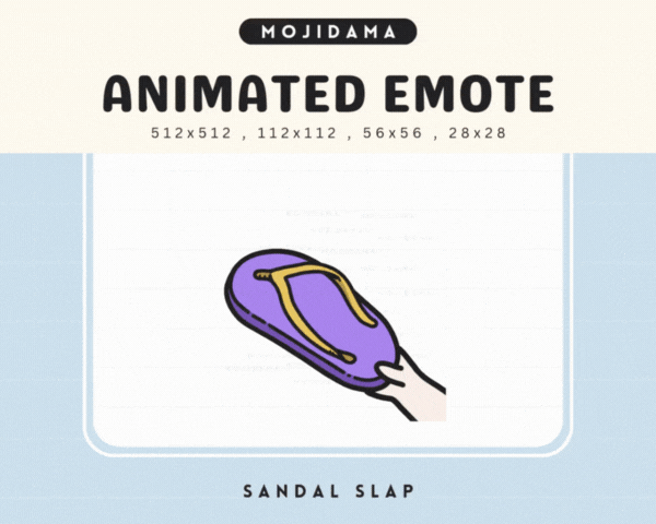 Cow Sandal Slap Emotes – MOJIDAMA | Cute Gears and Stream Overlay Store