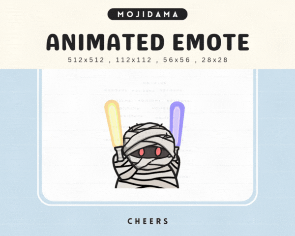 Mummy Cheers Emotes – MOJIDAMA | Cute Gears and Stream Overlay Store